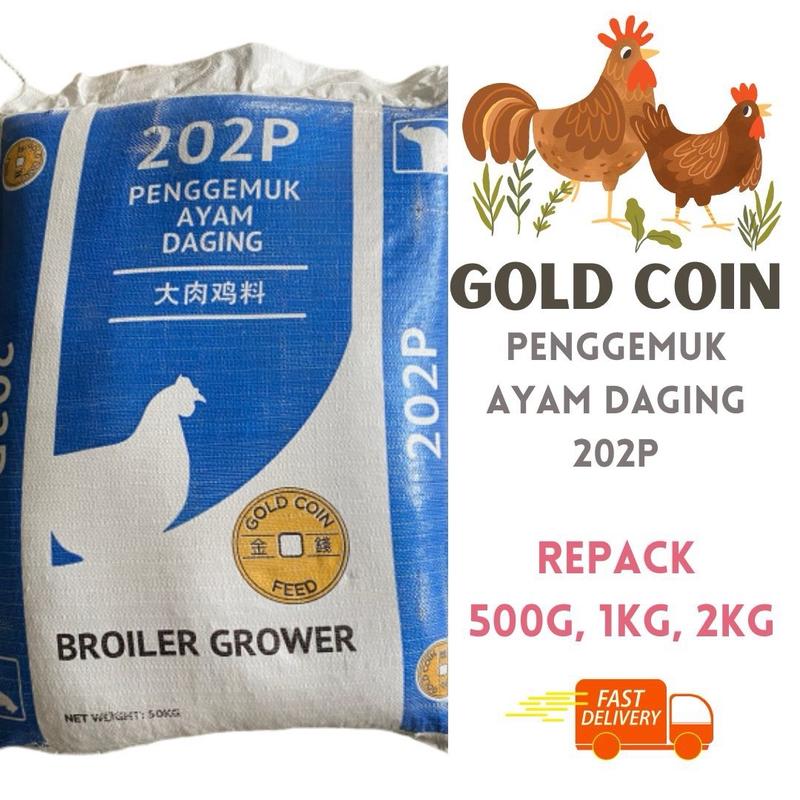[Repack] Gold Coin 202P Penggemuk Ayam Daging / Dedak Ayam Kasar ...