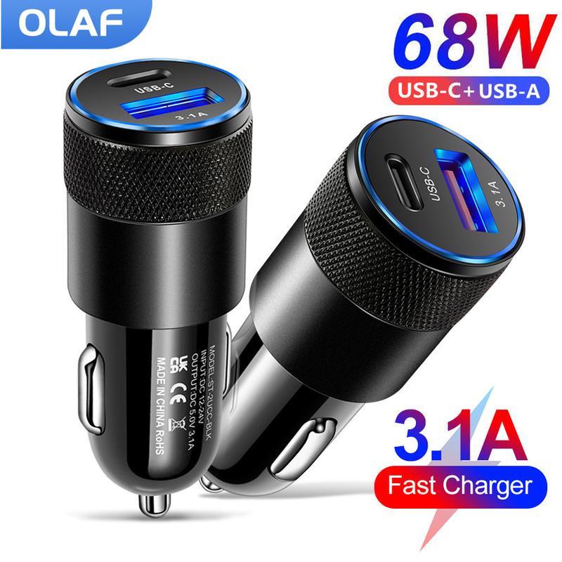 Bộ sạc ô tô, Olaf, PD 68W, Bộ sạc ô tô USB Type C, Sạc nhanh - TikTok ...