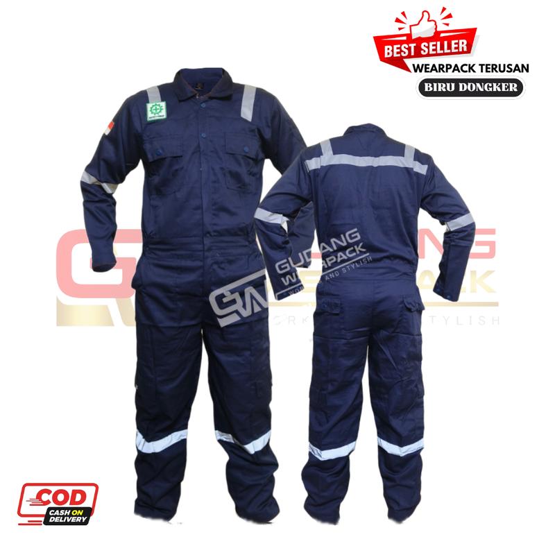 Wearpack Coverall Lengan Panjang Warna Biru Dongker Polos - Shop ...