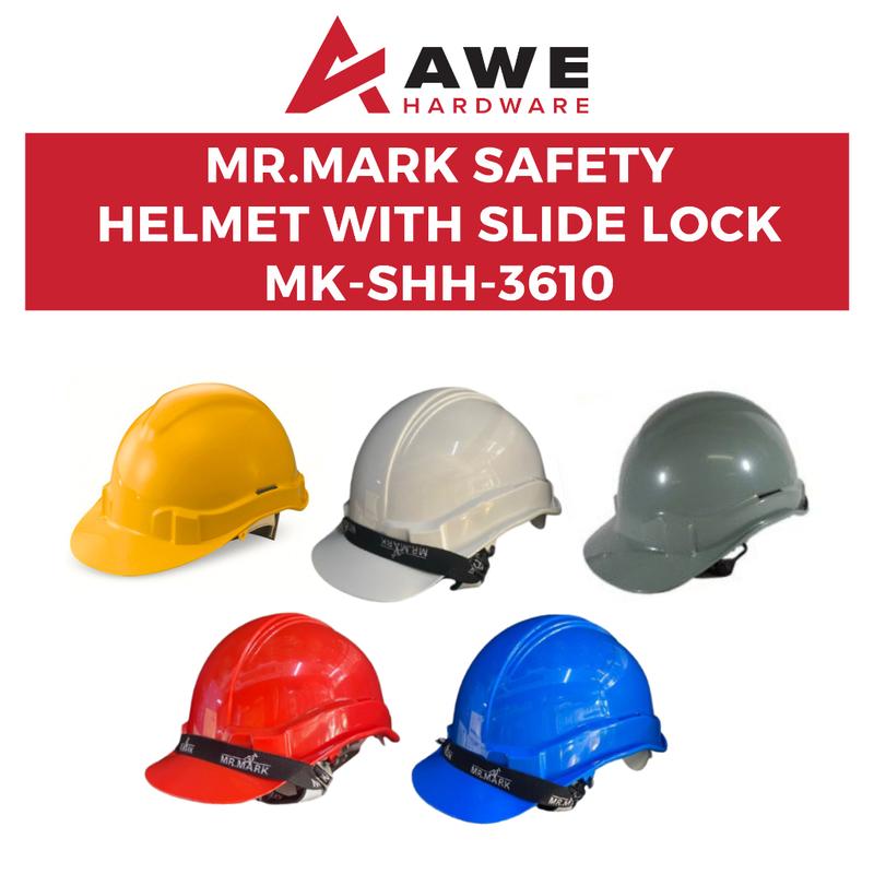 Mr Mark Safety Helmet Hard Hat With Slide Lock MK-SHH-3610 Topi ...