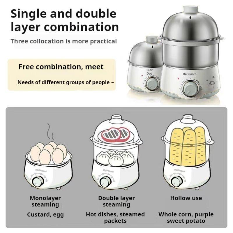 Bear Stainless Steel Multifunctional Egg Cooker Double-Layer - TikTok ...