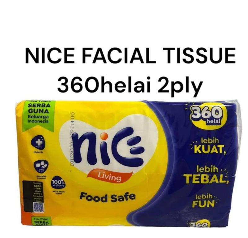 Paket 17 PCS Tissu Wajah Nice 360 Helai Lembut Halus Tisu Facial - Shop ...