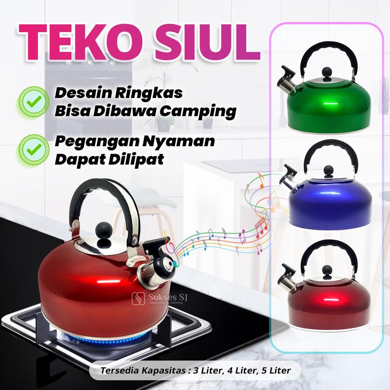 Teko Bunyi Warna 3 LITER / TEKO SIUL WARNA CANTIK Tea - Shop | Tokopedia