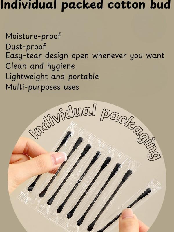 100pcs Individual Pack 2 in 1 Cotton Bud Earpick+Spiral-shap - TikTok ...