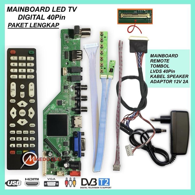 Mainboard Universal | Mesin TV Digital DVBT2 LED Controller Board Panel ...