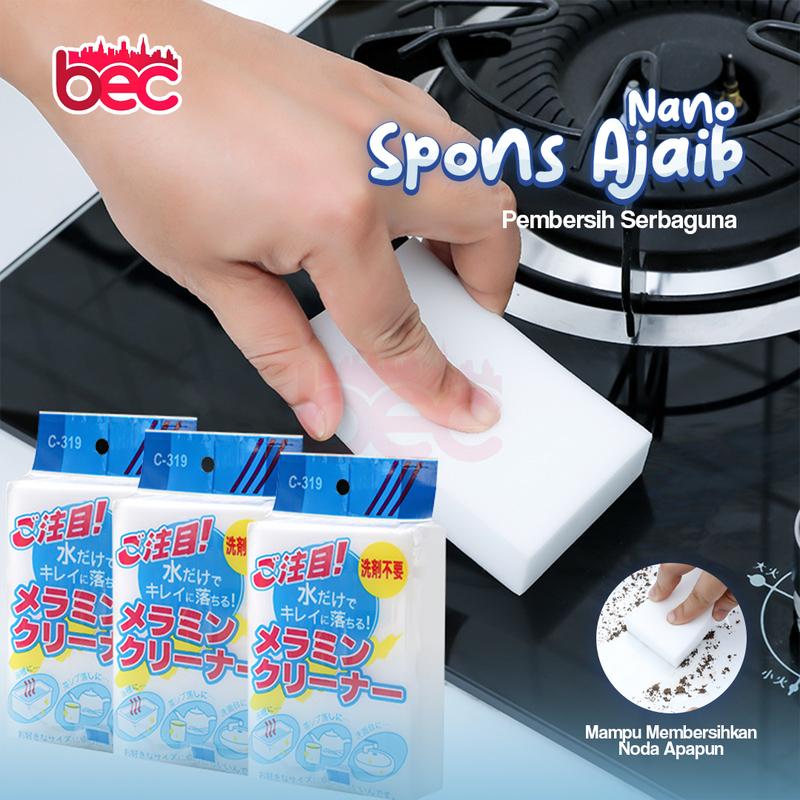 [BEC] Nano Spons Ajaib Pembersih Serbaguna | Spons Melamin Ajaib ...