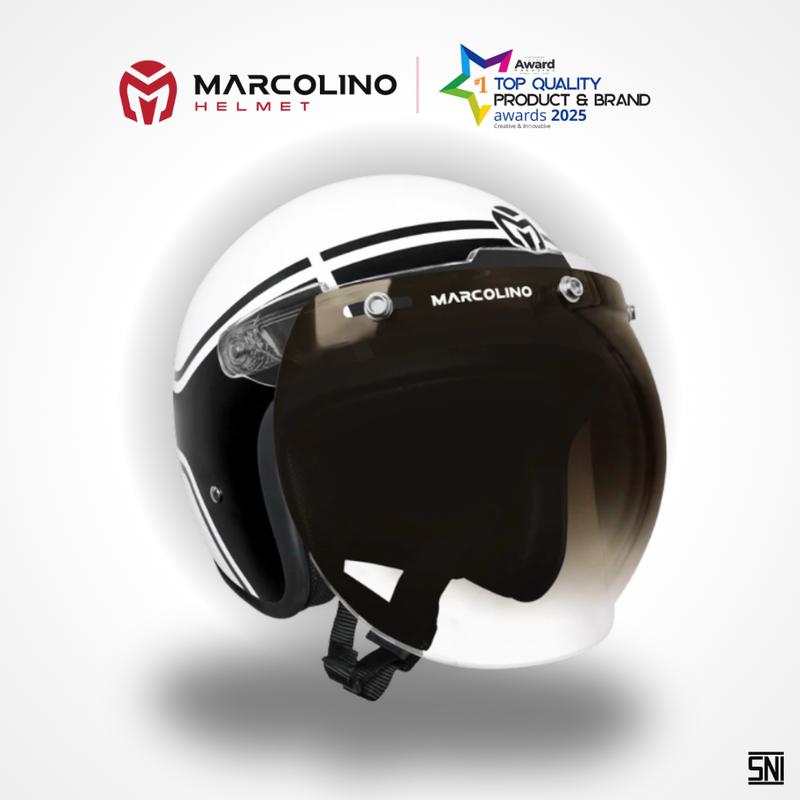 [ Sereno Putih Edition With Visor ] Helm Bogo cowok cewek pria wanita ...