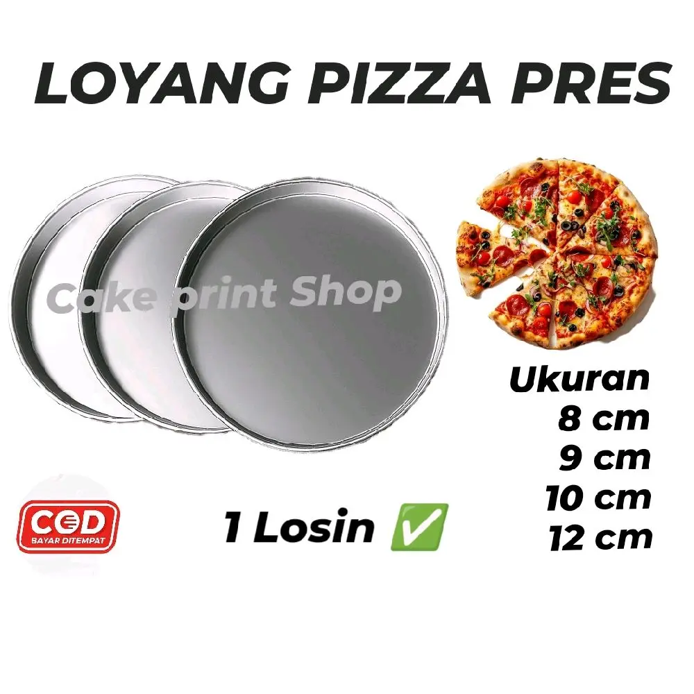 Loyang Pizza Mini Ukuran 8,9,10,12 cm / Loyang Bolu Lipat Cetakan Set ...