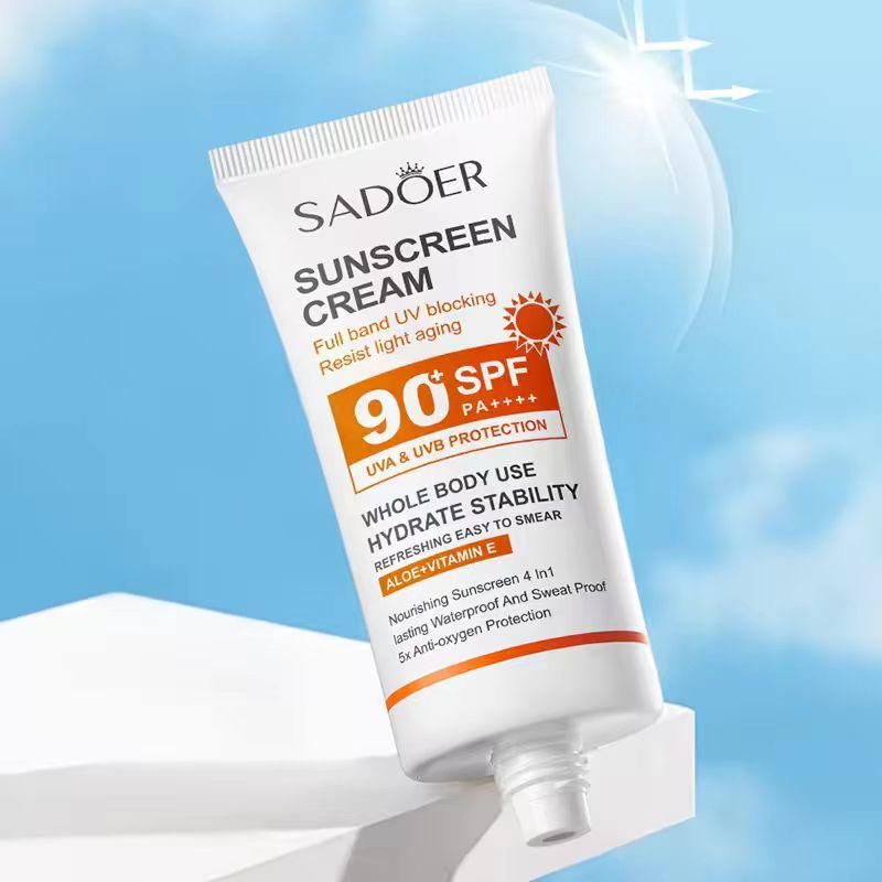 SADOER SPF90+ PA++++ Sunscreen Cream UV Blocking Resist Ligh - TikTok ...