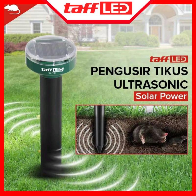 TaffLED Pengusir Tikus Taman Ultrasonic Solar Power Mouse Repellent ...
