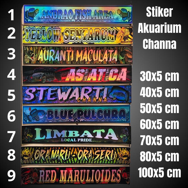 Stiker Akuarium HOLOGRAM Ikan Channa Anti Air Sticker Aquarium - Shop ...