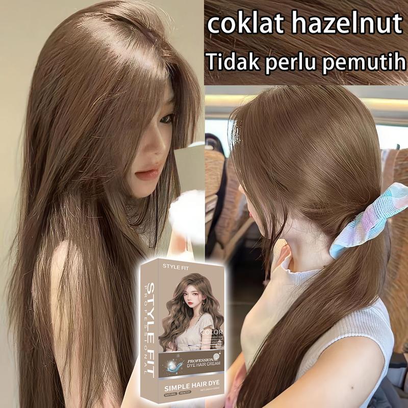 【Pengiriman cepat】STYLE FIT cat rambut coklat hazelnut *200m - Shop ...