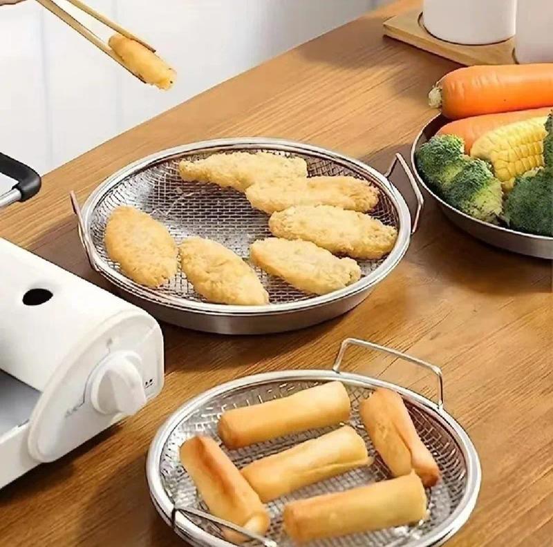 Keranjang Tinggi Stainless Peniris Sayur Minyak Gorengan Tempura - Shop ...