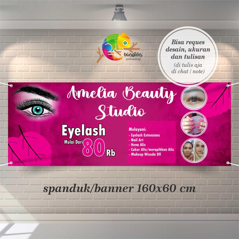 Spanduk Banner Salon Beauty Studio Free Custom Desain - Shop | Tokopedia