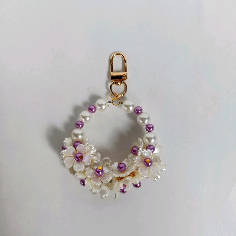 Gantungan kunci Bag Charm Keychain manik kelopak Bunga Ganci - Shop ...