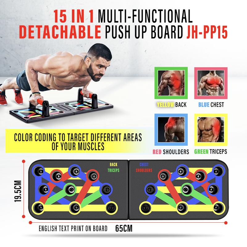 FitExperte 15in1 Power Press Push Up Board 15 Muscle Area Gy - TikTok ...