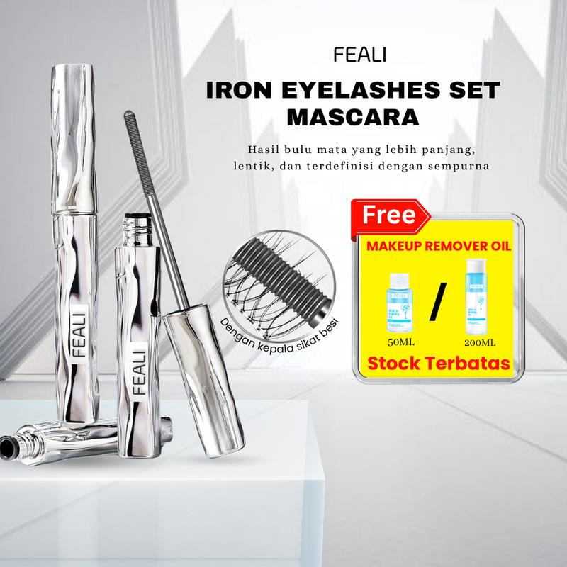 [BPOM] FEALI Iron Eyelashes Set Mascara - Maskara Besi Waterproof ...