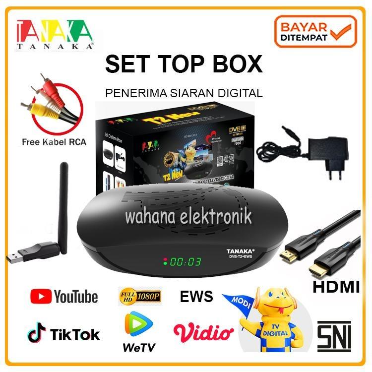 SET TOP BOX DVB T2 TV DIGITAL TANAKA TERBARU GARANSI 1TH - Shop | Tokopedia