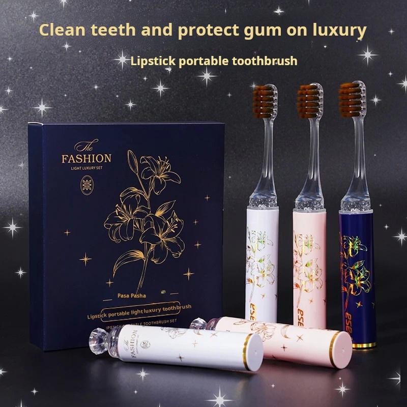 Split travel portable male and female couple adult soft bristle ...
