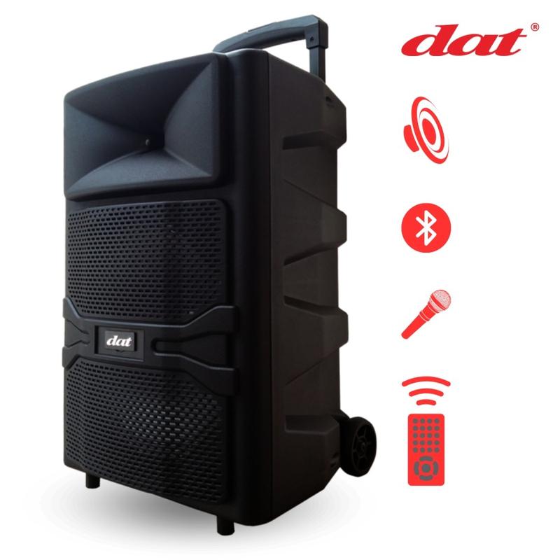 SPEAKER PORTABLE SPEAKER DAT DT 1210FT 12 INCH MIC WIRELESS 2 UNIT ...