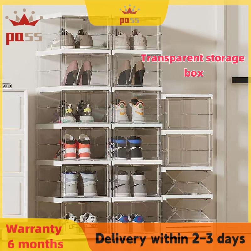 Four-sided transparent folding shoebox, footwear storage box - TikTok ...