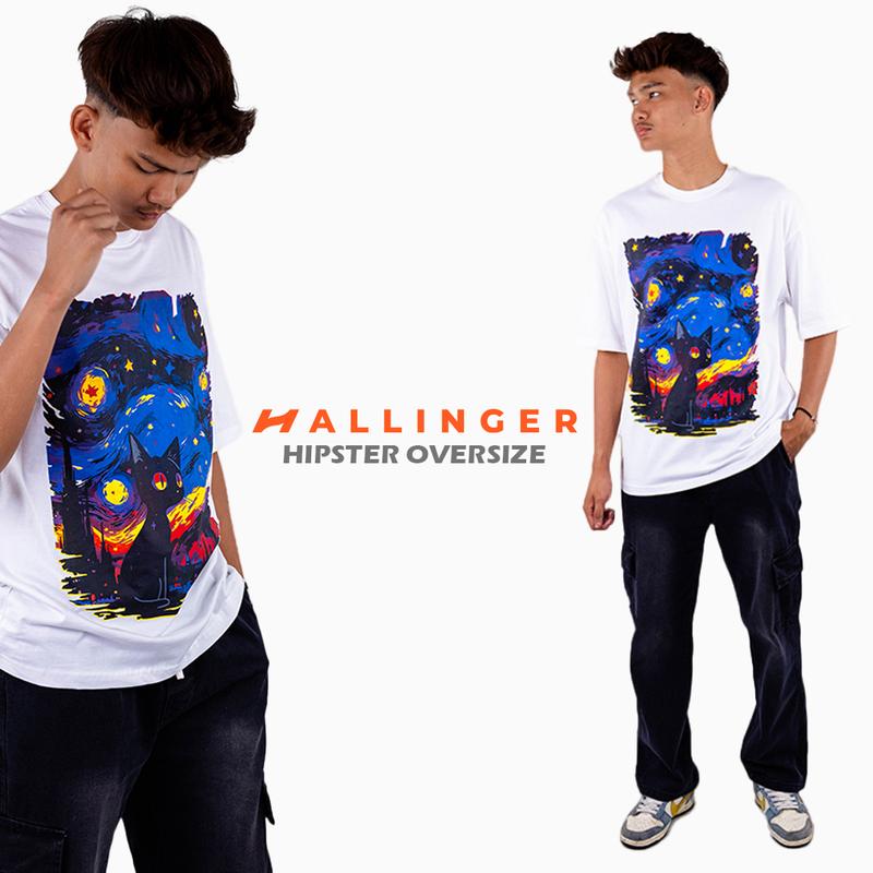HALLINGER UNISEX HIPSTER OVERSIZE PRINTED SHORT SLEEVE T-SHIRT - TikTok ...