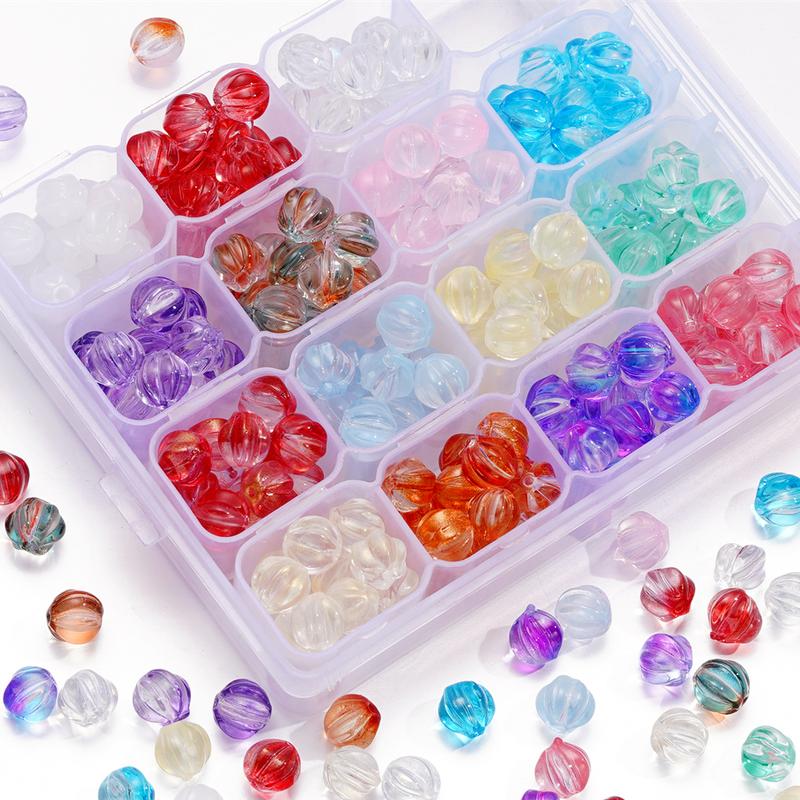 Manik Kaca, St.kunkka, 20Pcs, 10mm, Dua Warna, Manik Labu, untuk ...