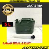 Jual Jerigen Jurigen Jerrycan Besi 5 liter Premium Tebal Tempat ...