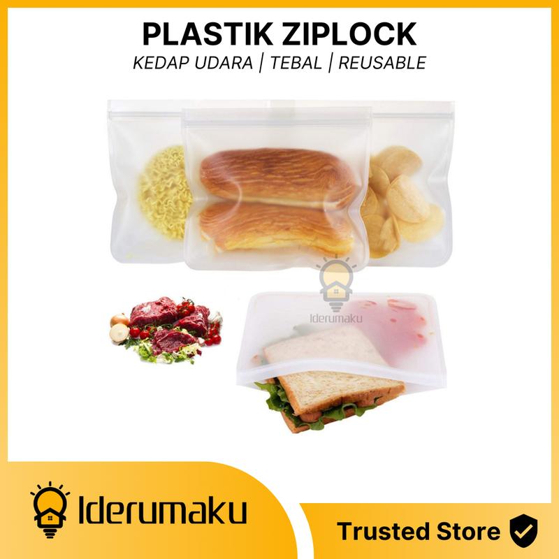 Plastik Ziplock Makanan Kulkas Polos Tempat Simpan Buah Sayuran Kulkas ...