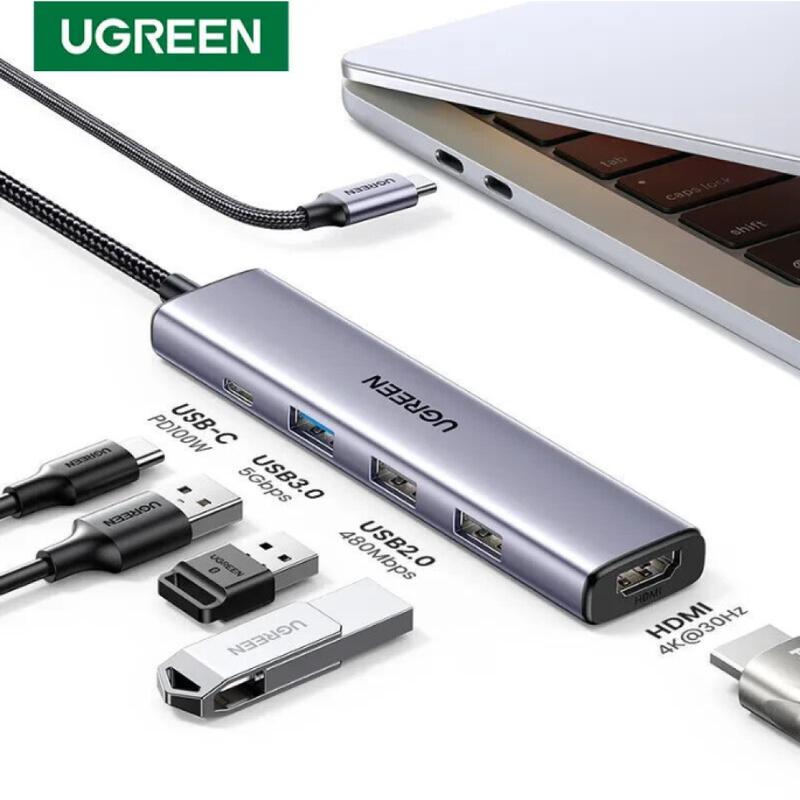 USB Hub Type C 5in1 USB Type C USB 3.0 USB 2.0 HDMI 4K - Shop | Tokopedia