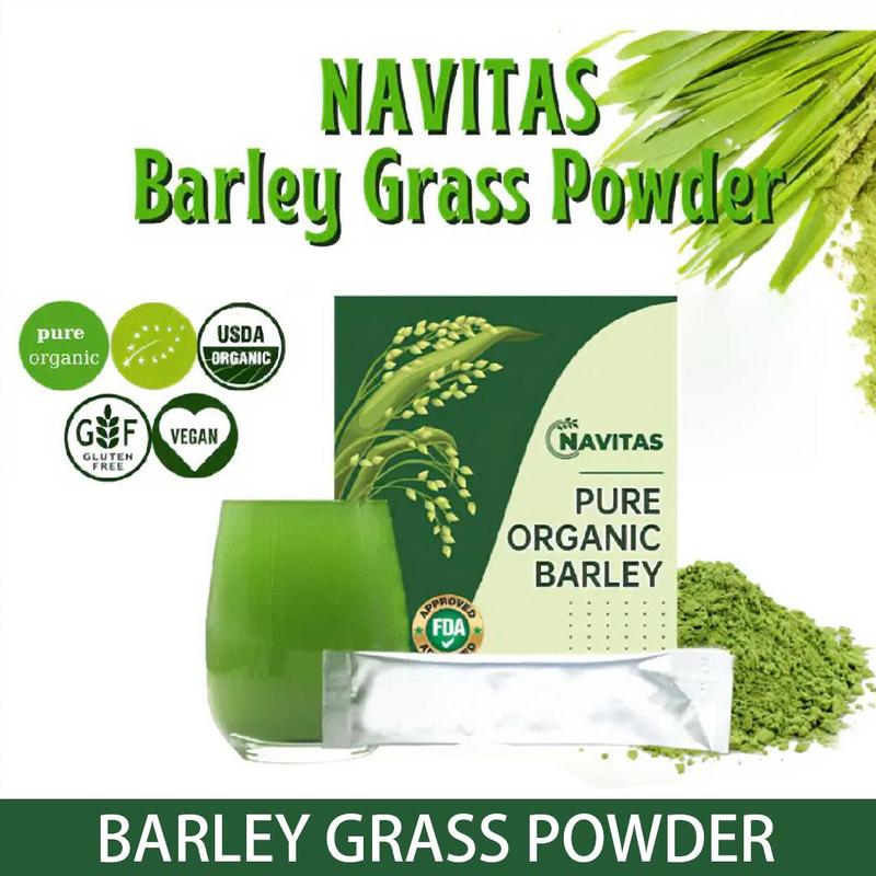 Serbuk Rumput Barli Navitas, Serbuk Teh Hijau dan Matcha, Asli ...