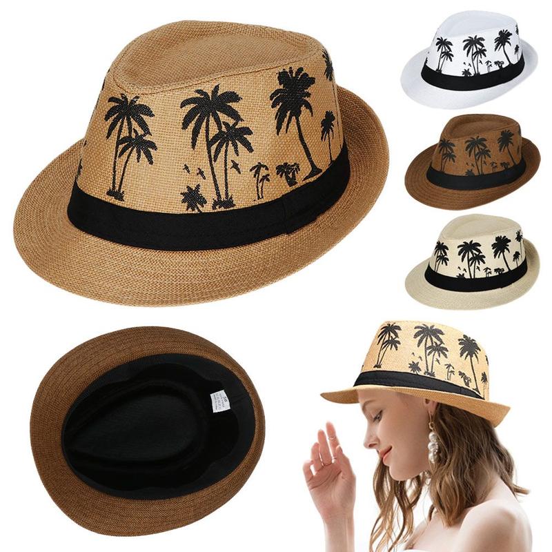 Topi Fedora untuk Pasangan, topi matahari, Jazz, corak pokok - TikTok ...