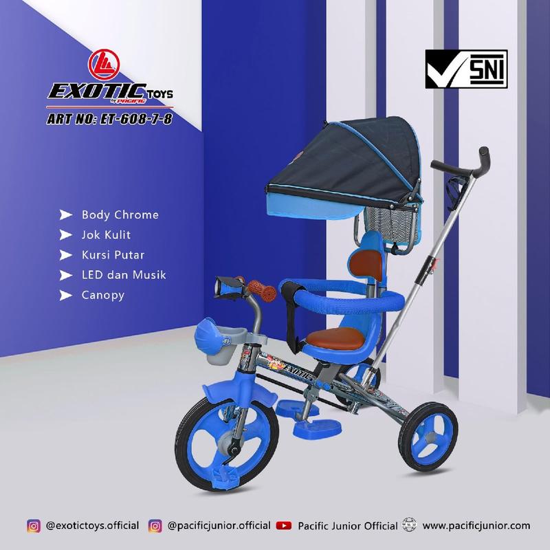 Sepeda roda tiga anak Exotic 608-7-8 - Shop | Tokopedia