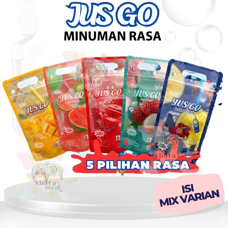 Jus Go Pouch Isi 10 Halal 5 Rasa Segar Kental Siap Minum Tanpa Es ...