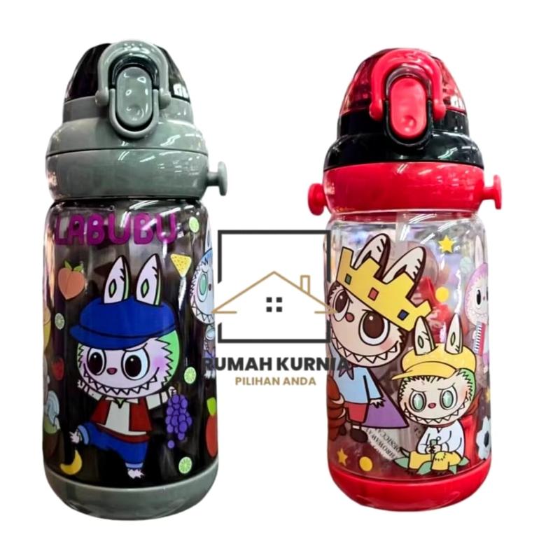 Botol Plastik Minum LABUBU Kartun Mudah Alih 550ml Tahan Bocor - TikTok ...