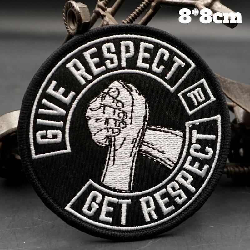 AQ Give respect Get respect Embroidery badge 3D Velcro Patc - TikTok ...