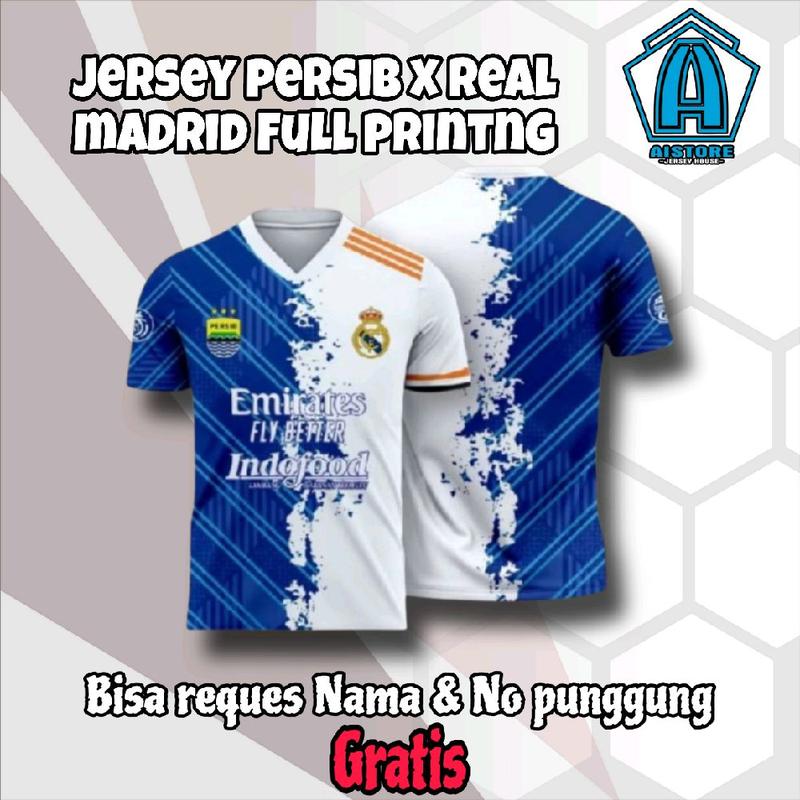 JERSEY PERSIB X MADRID FULL PRINTING - Shop | Tokopedia