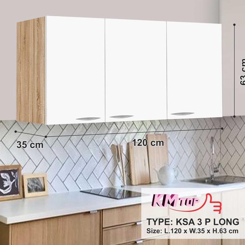 Kitchen set atas minimalis 3 pintu / Rak atas dapur / Rak gantung ...