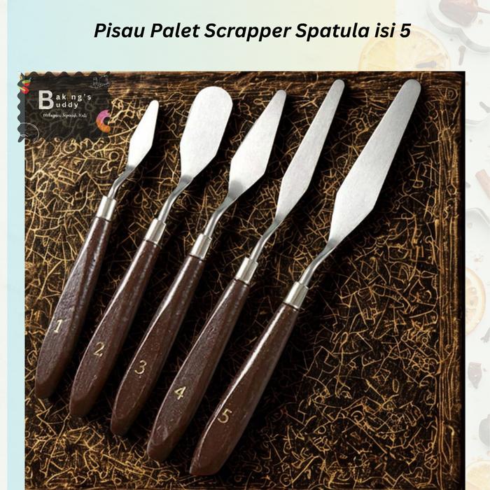 Jual Pisau Palet Lukis Pallete Knives Scrapper Spatula isi 5 - Jakarta ...
