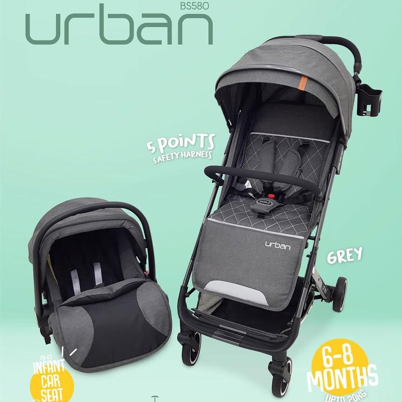 Pliko Stroller BS 580 Urban Travel System Kereta Dorong Bayi + Car Seat ...