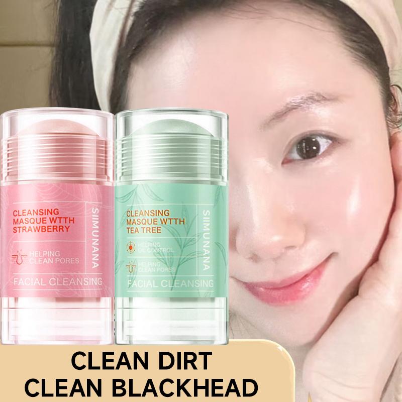 40g Masker Clay Stick Tea Tree & Strawberry Anti Pores & Acne Whitening ...