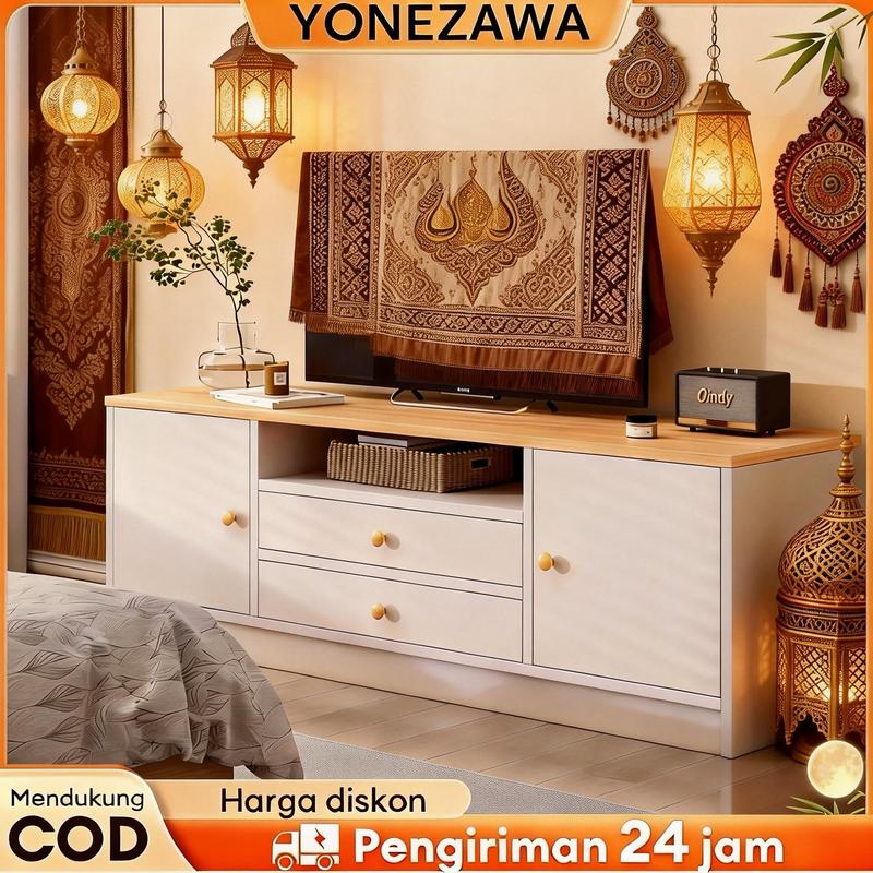 YONEZAWA COD Meja TV Kayu TV kayu Rak Minimalis Rak TV Multifungsi Rak ...