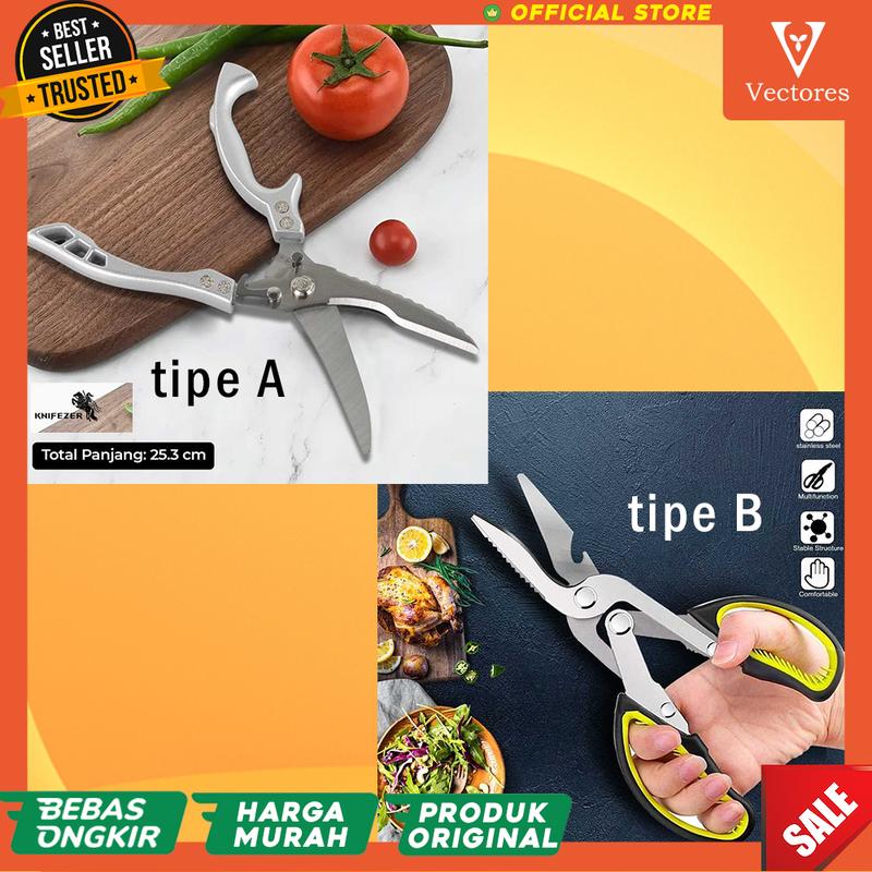 Gunting Dapur Ayam Chicken Fish Bone Tulang Kitchen Scissors - Shop ...