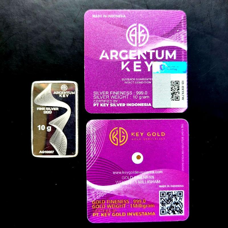 Perak Batangan Argentum Key Silver Asli Murni Fine Silver 99.99 - Shop ...