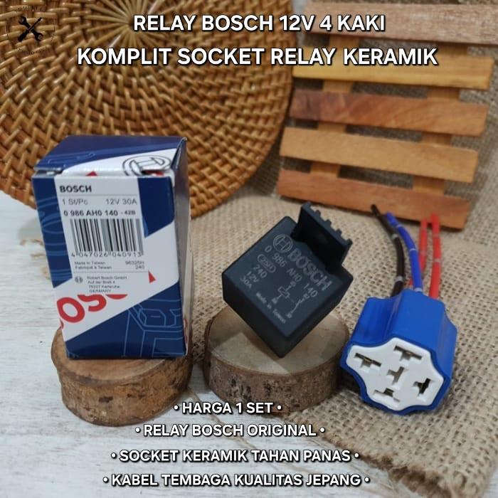 RELAY BOSCH 12V 4 KAKI 30A + RUMAH RELAY / SOKET RELAY BAHAN - Shop ...