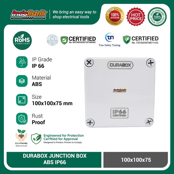 Jual Junction Box Panel Plastik 100x100 x 75 mm Durabox Murah ...