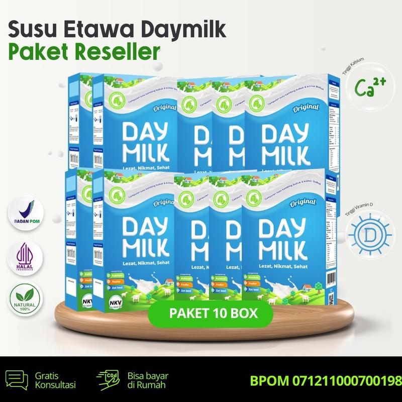 Daymilk 10 BOX Susu Kambing Etawa Bubuk Paket Hemat - Shop | Tokopedia