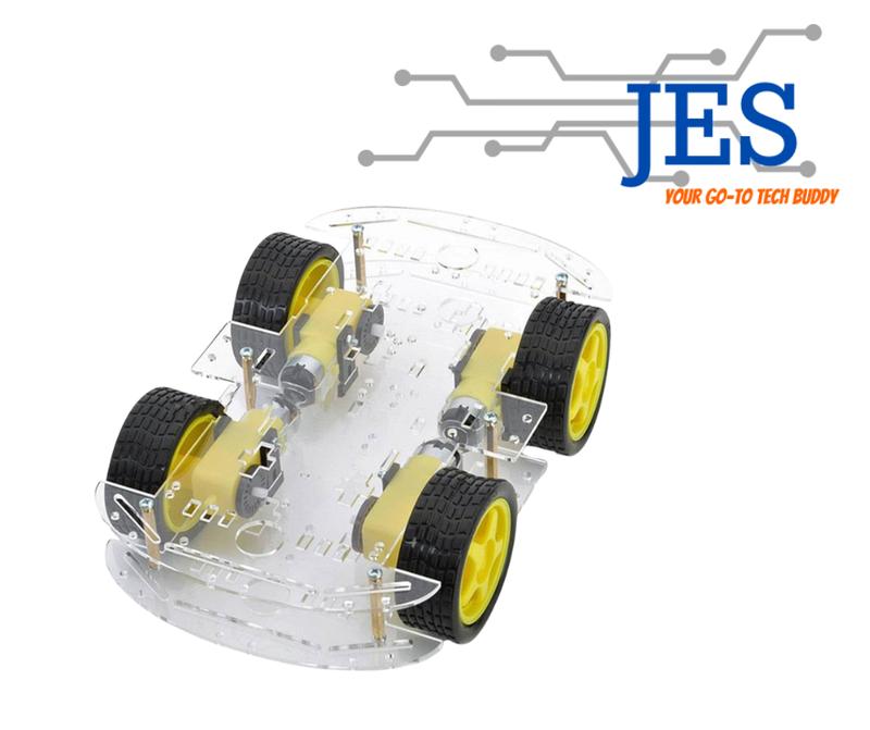 4WD Smart Robot Car Chassis Kit – Acrylic 2 Layers (JES ELECTRONICS ...