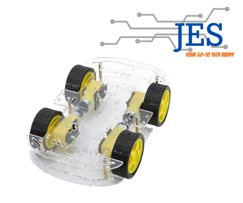 4WD Smart Robot Car Chassis Kit – Acrylic 2 Layers (JES ELECTRONICS ...