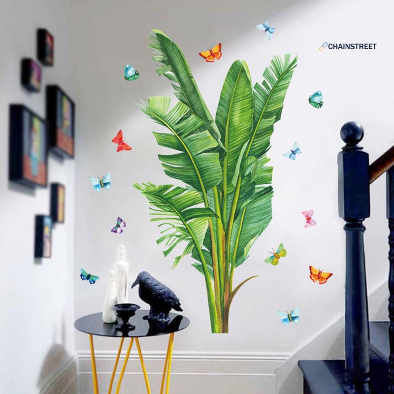 METH STICKER DINDING HM92059 WALLSTICKER 60X90 BANANA LEAF MONSTERA ...